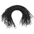 100Pcs Black Elastic Barbed Cord with Metal Ends Elastic Cord with ...