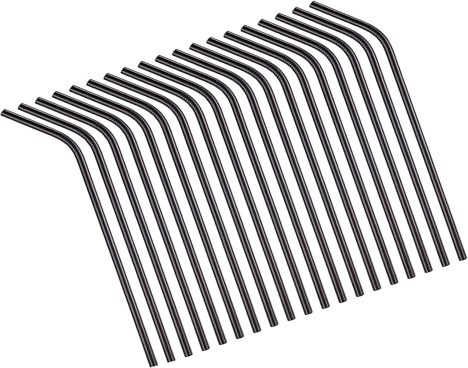 Customer reviews for 100Pcs Black Metal Straws in Bulk. 8.5" Reusable ...
