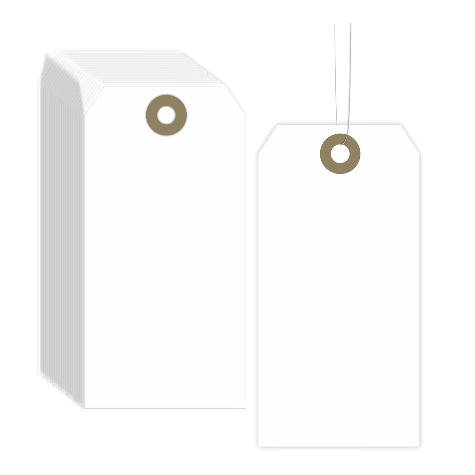 100Pcs Blanks Shipping Tags with Wire Hang Tags Food Clothing Wine ...
