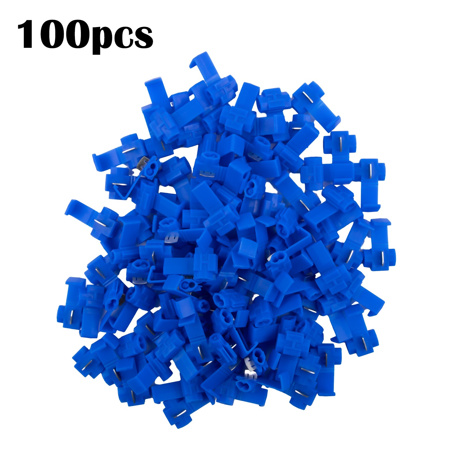 100Pcs Blue Electrical Cable Connectors Quick Splice Lock Wire Terminals Crimp - Walmart.com