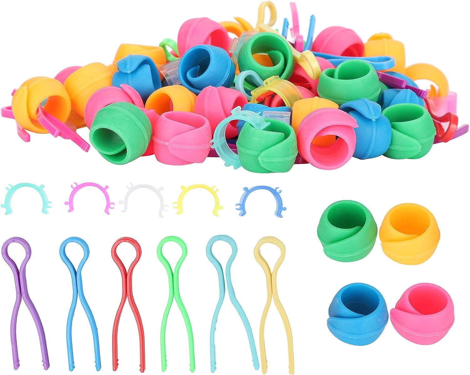 100Pcs Bobbin Holder Clip Thread Spool Savers Spool Huggers Anti Thread ...