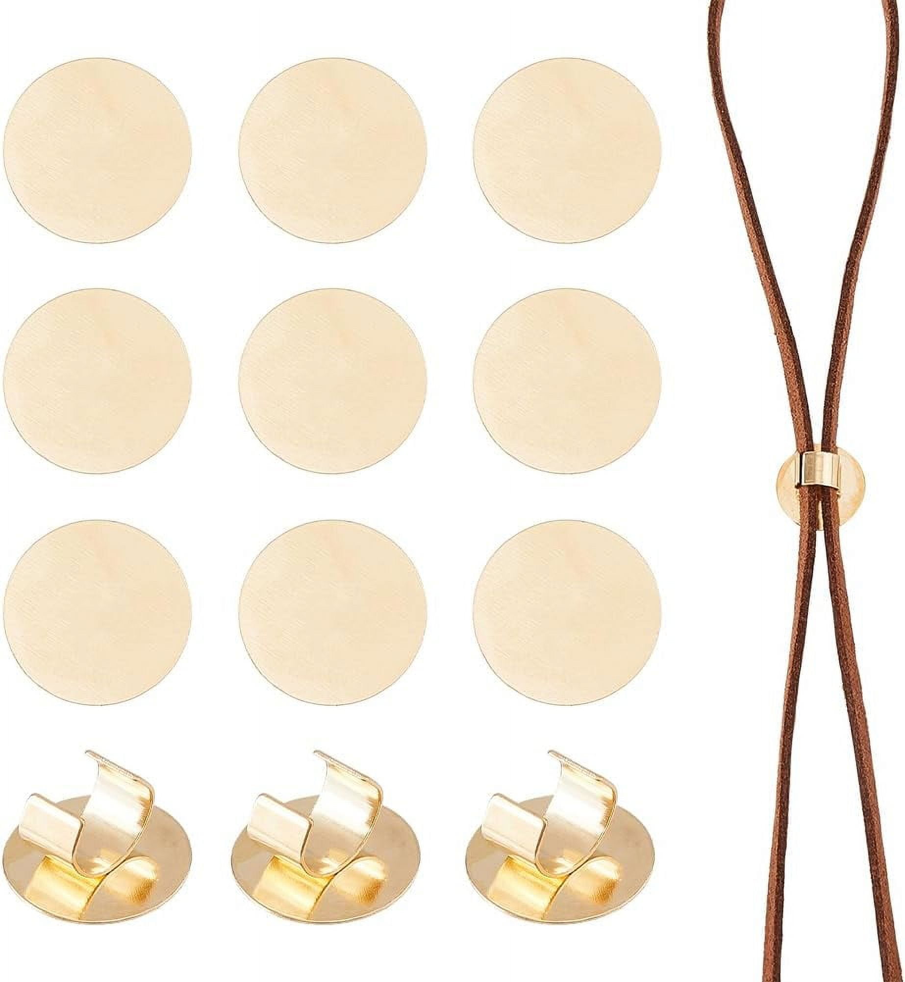 100Pcs Bolo Tie Clip Blank Bolo Tie Western Cowboy Round Slides Iron ...