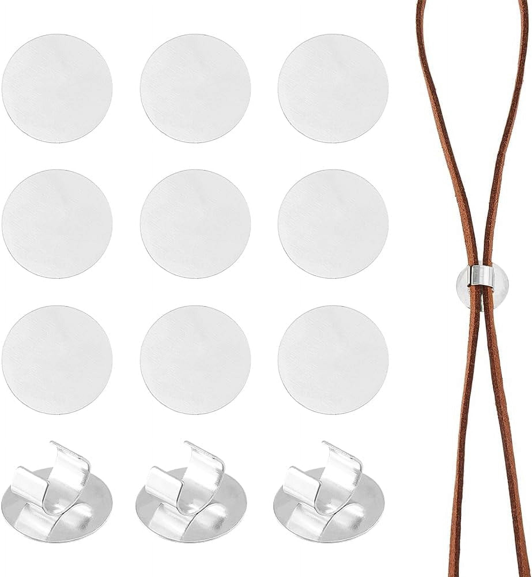 100Pcs Bolo Tie Clip Blank Bolo Tie Western Cowboy Round Slides Iron ...