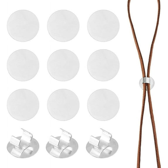 100Pcs Bolo Tie Clip Blank Bolo Tie Western Cowboy Round Slides Iron ...