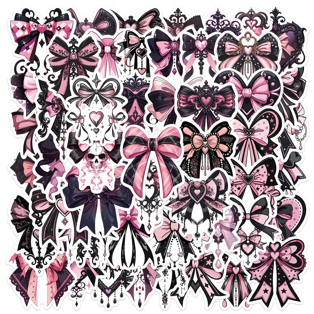 100Pcs Bows Stickers,Monogram Decal Vintage Aesthetic Stickers,Vinyl ...