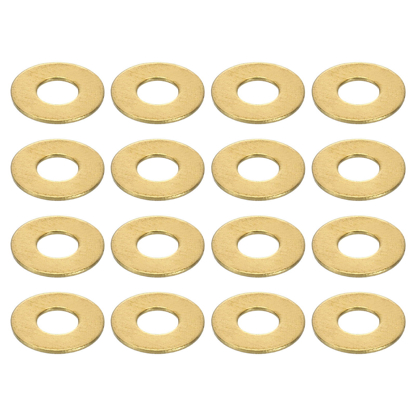 100Pcs Brass Flat Washer, M4x10x0.5mm Brass Washer Assortment for ...