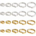 100Pcs Brass Split Rings Round Rings 2-Loop Long-Lasting Plated Mixed ...