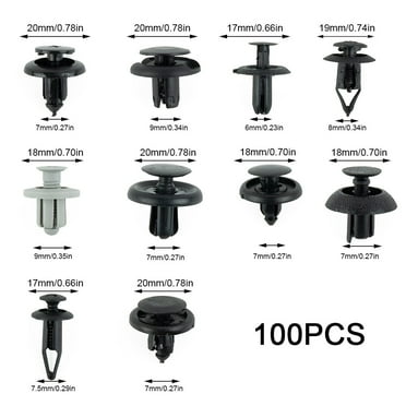 100 Pcs Interior Door Panel Clips Universal Car Retainer Clips 7.5mm ...