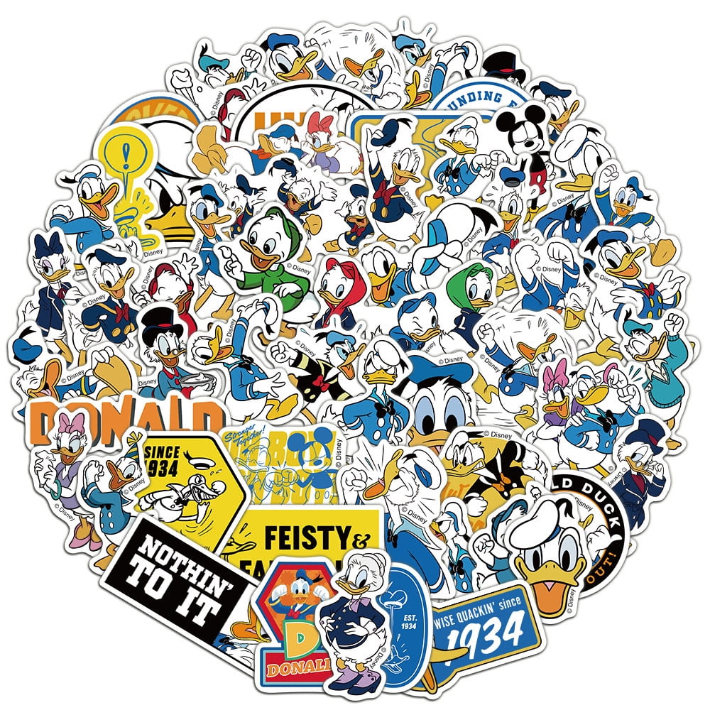 100Pcs Cartoon Donald Duck Stickers Animation Classic Cartoon Anime ...
