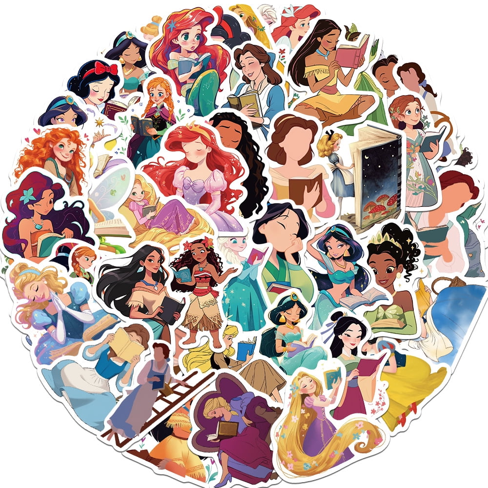 100Pcs Cartoon Princess Stickers Animation Classic Cartoon Anime ...