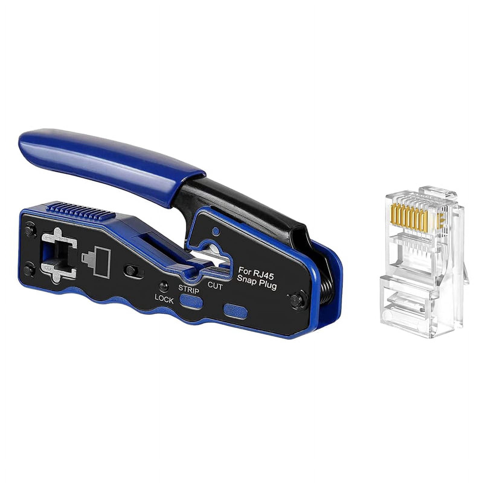 100Pcs Cat6 / Cat5E RJ45 Pass Through Connector Bundle with Crimping ...