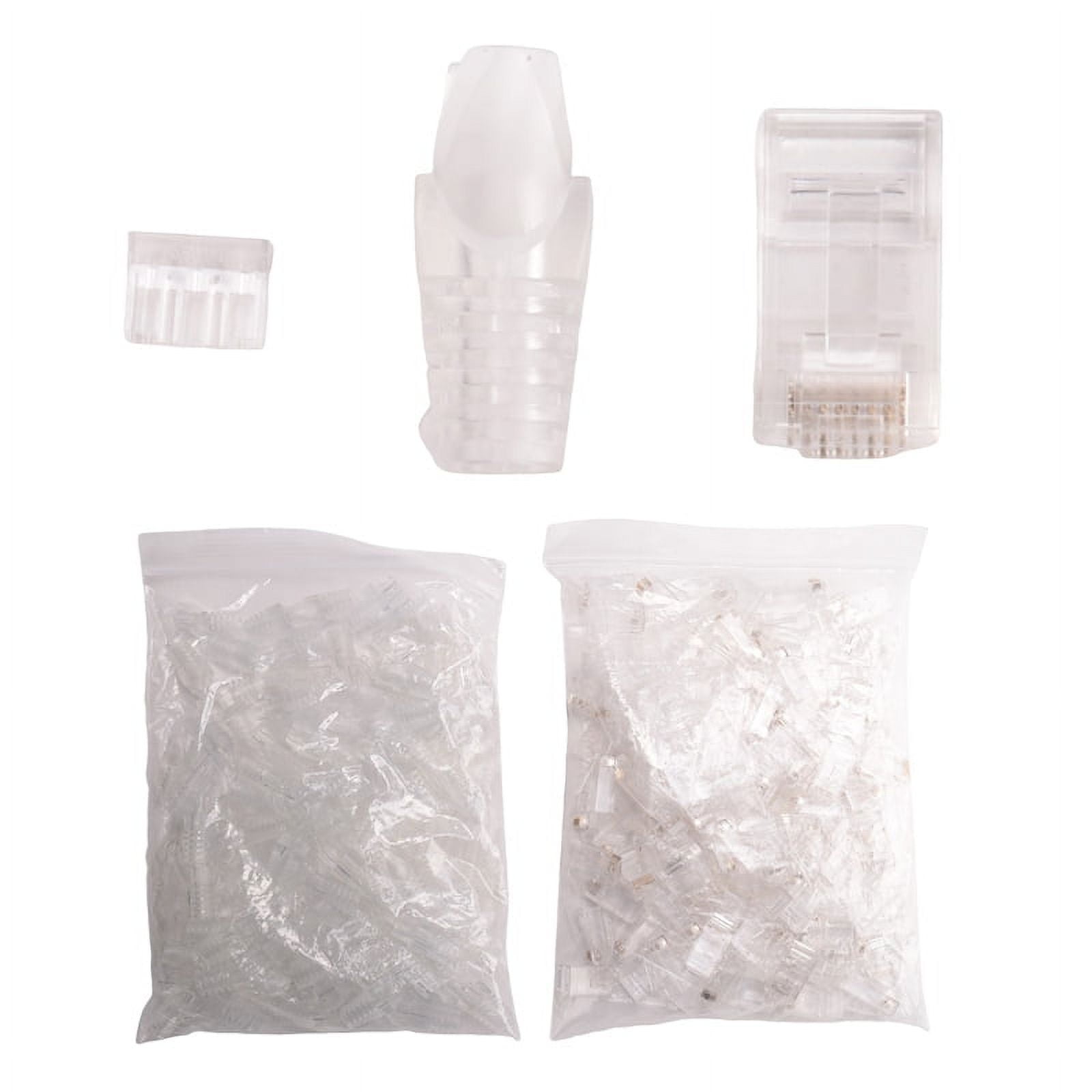 100Pcs Cat6 RJ45 Connector Ethernet Jack 8P8C with 6.5Mm RJ45 Caps ...