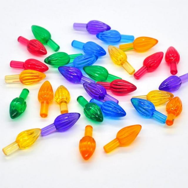 100Pcs Ceramic Christmas Tree Bulb, Replacement Bulbs for Ceramic ...