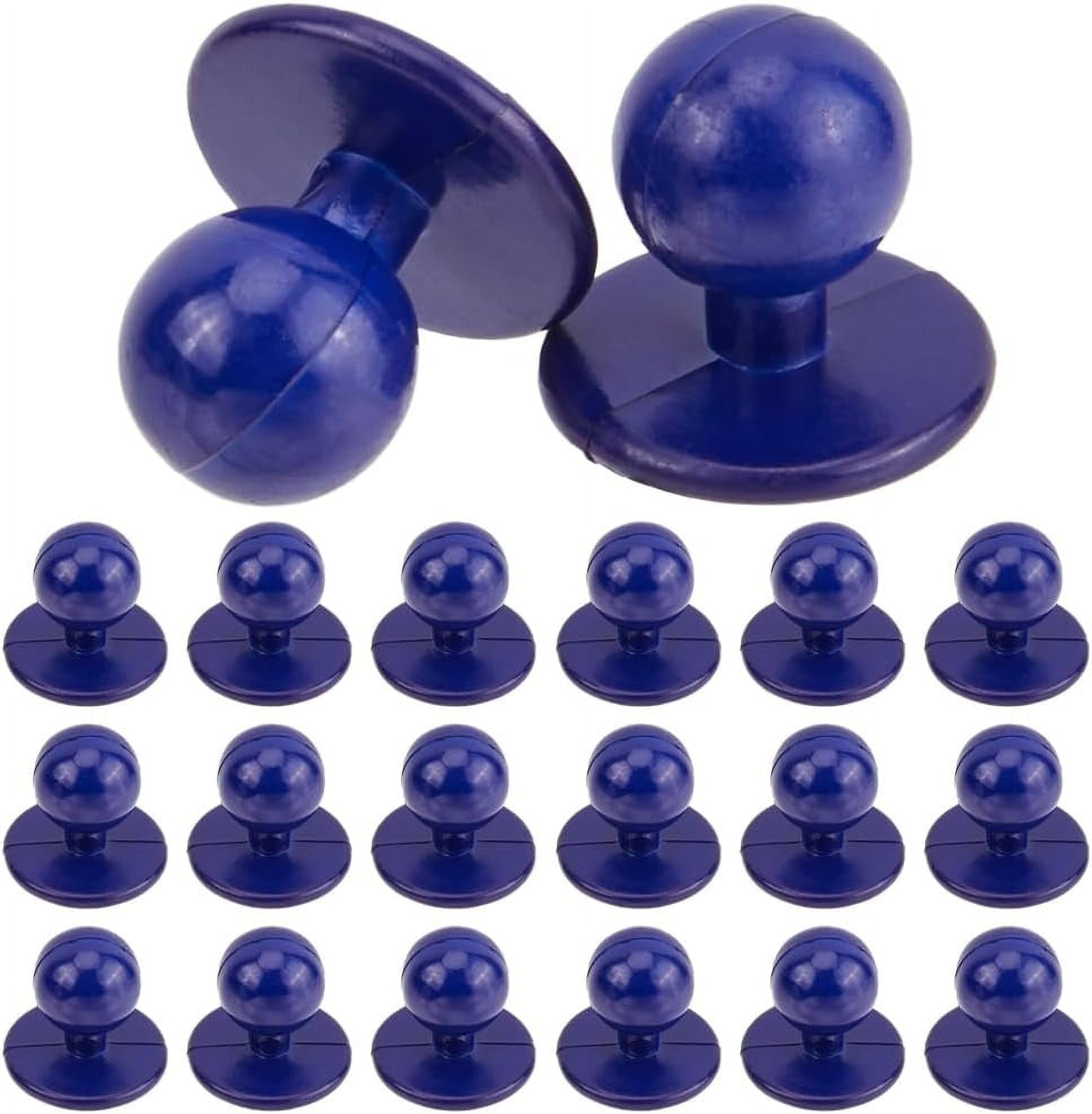 100Pcs Chef Coat Stud Button Blue Plastic Round Movable Jacket Wedding ...