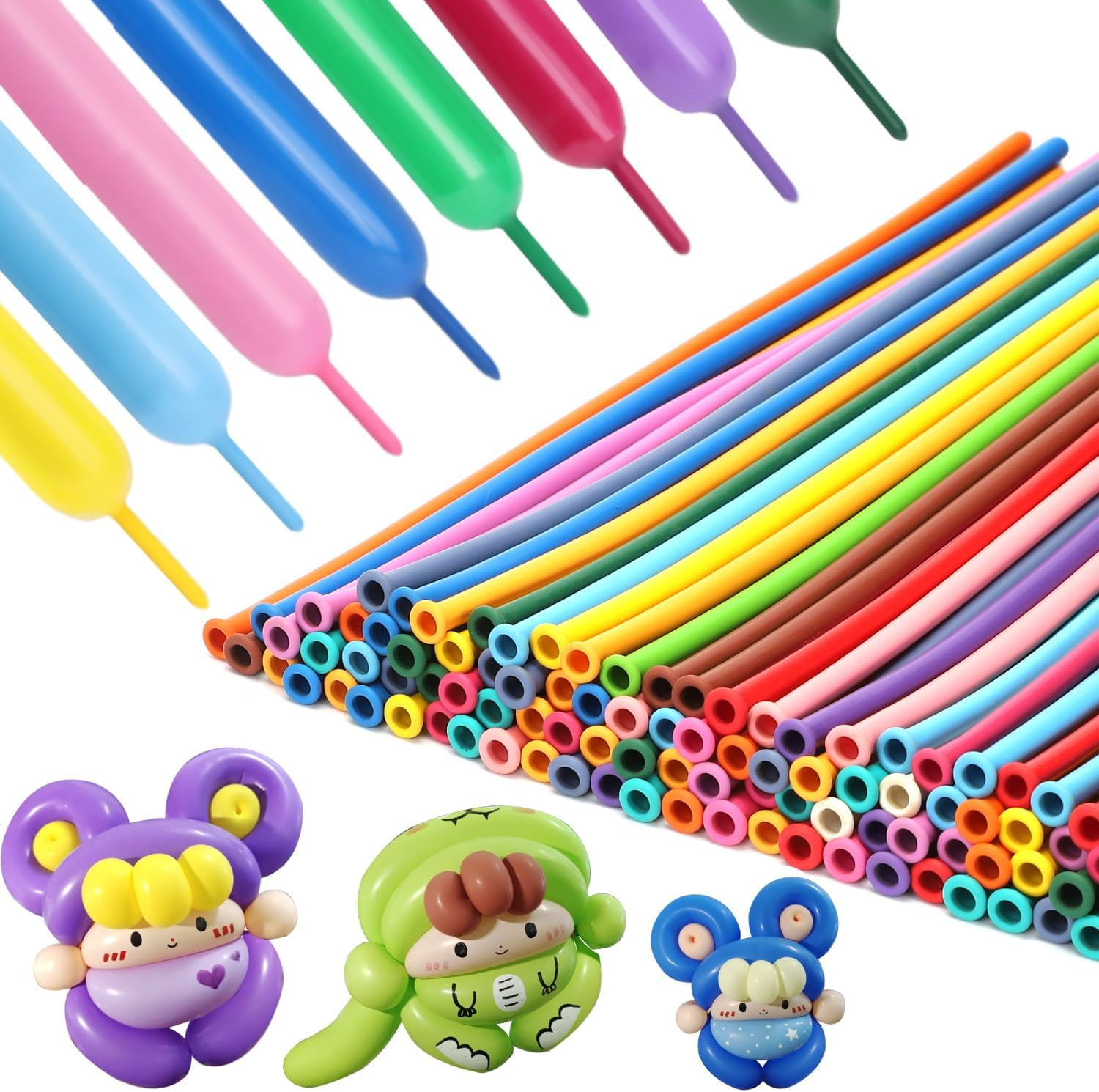 100Pcs Clear 260 Balloons Transparent Long Balloons for Balloon Garland ...
