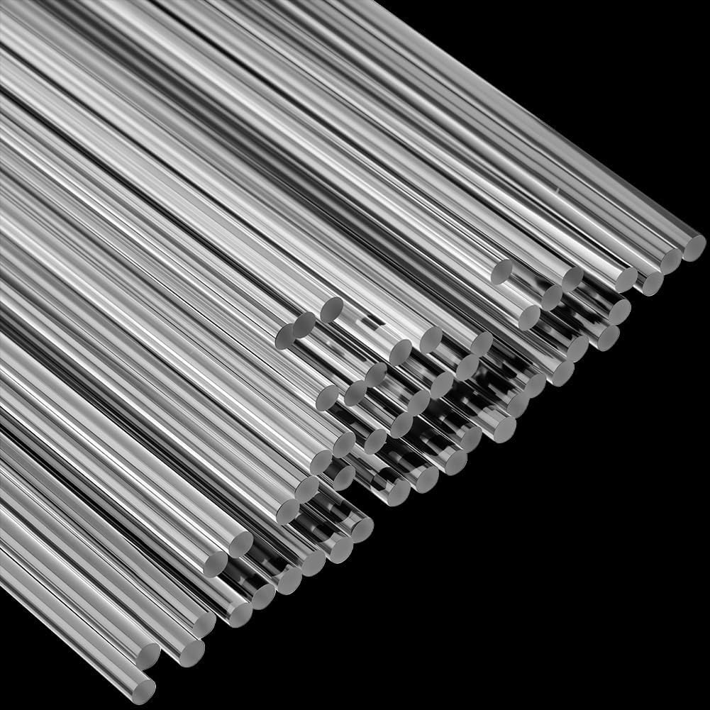 100Pcs Clear Acrylic Dowel Rods Acrylic Round Sticks Column 0.11 Inch ...