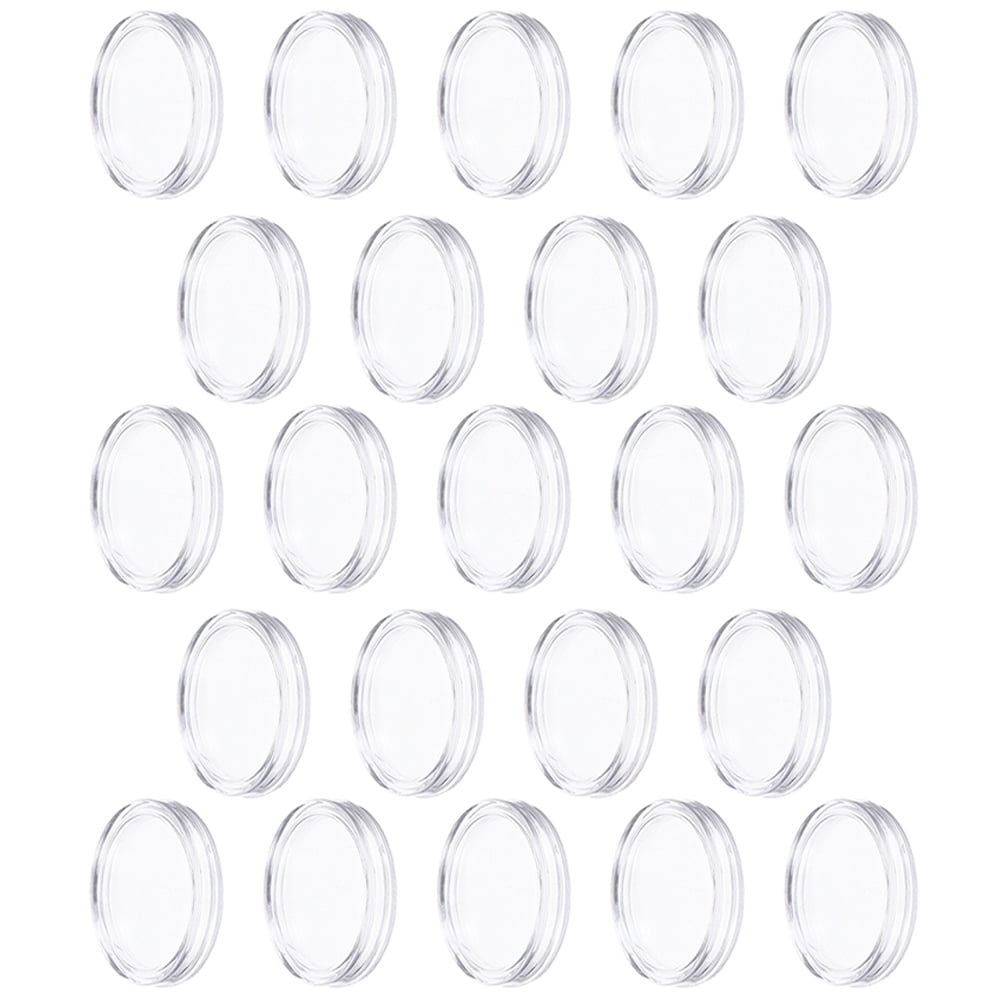 100Pcs Clear Coin Cases Coin Containers Boxes Single Coin Holders Coin ...