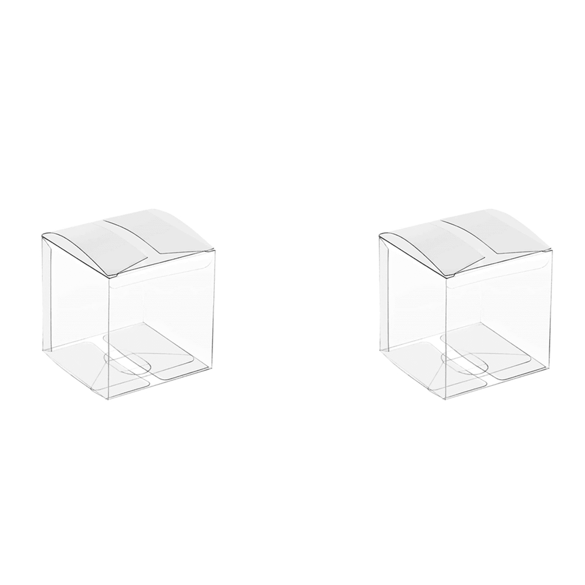 100Pcs Clear Plastic Boxes for Gifts Pvc Packing Box Gift Packaging ...