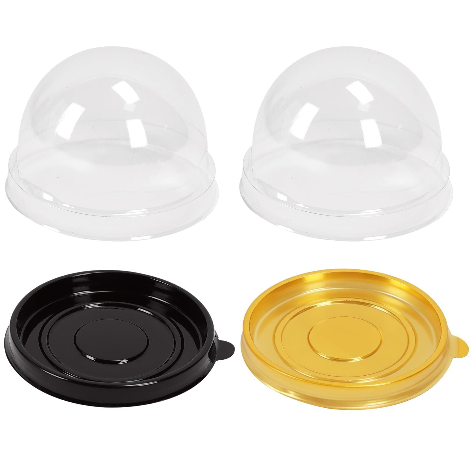 100Pcs Clear Plastic Mini Cupcake Boxes Cake Packing Boxes Muffin Pod ...