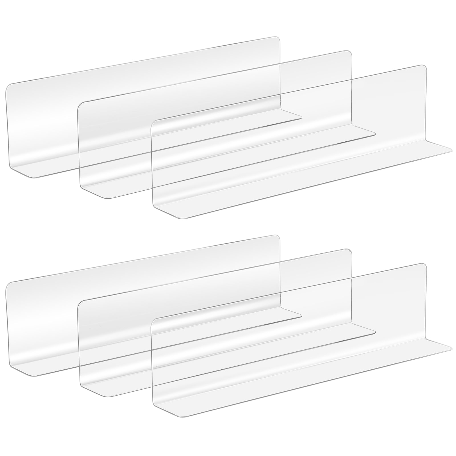 100Pcs Clear Shelf Dividers Closets Separator Commodity Divider ...