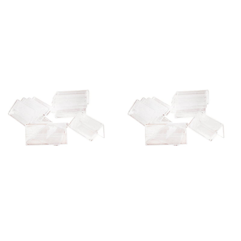 100Pcs Clear Signage Card Holder Poster Holder Plastic Mini Label ...