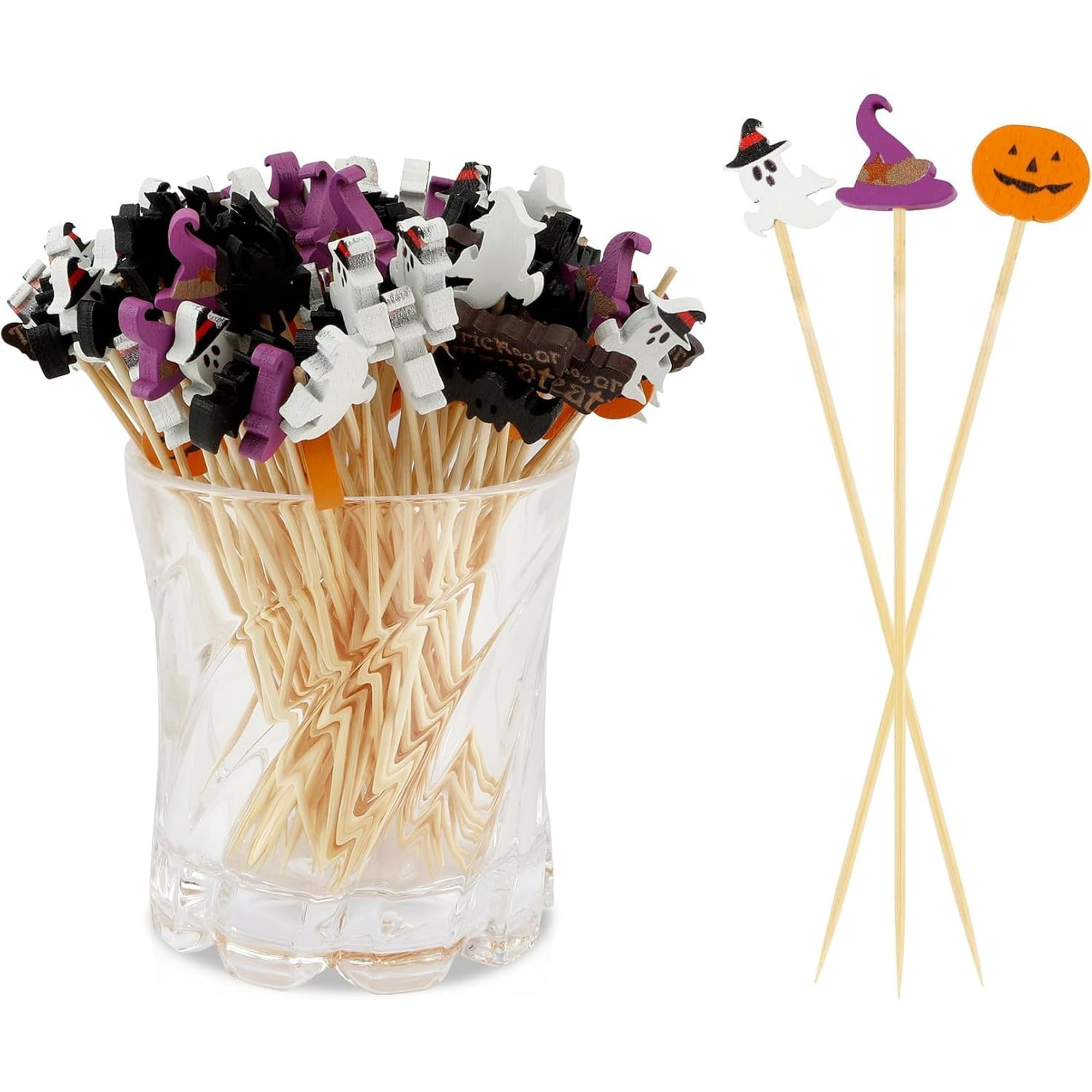 100Pcs Cocktail Picks, 4.7inch Heart Fancy Toothpicks Appetizing Bamboo ...