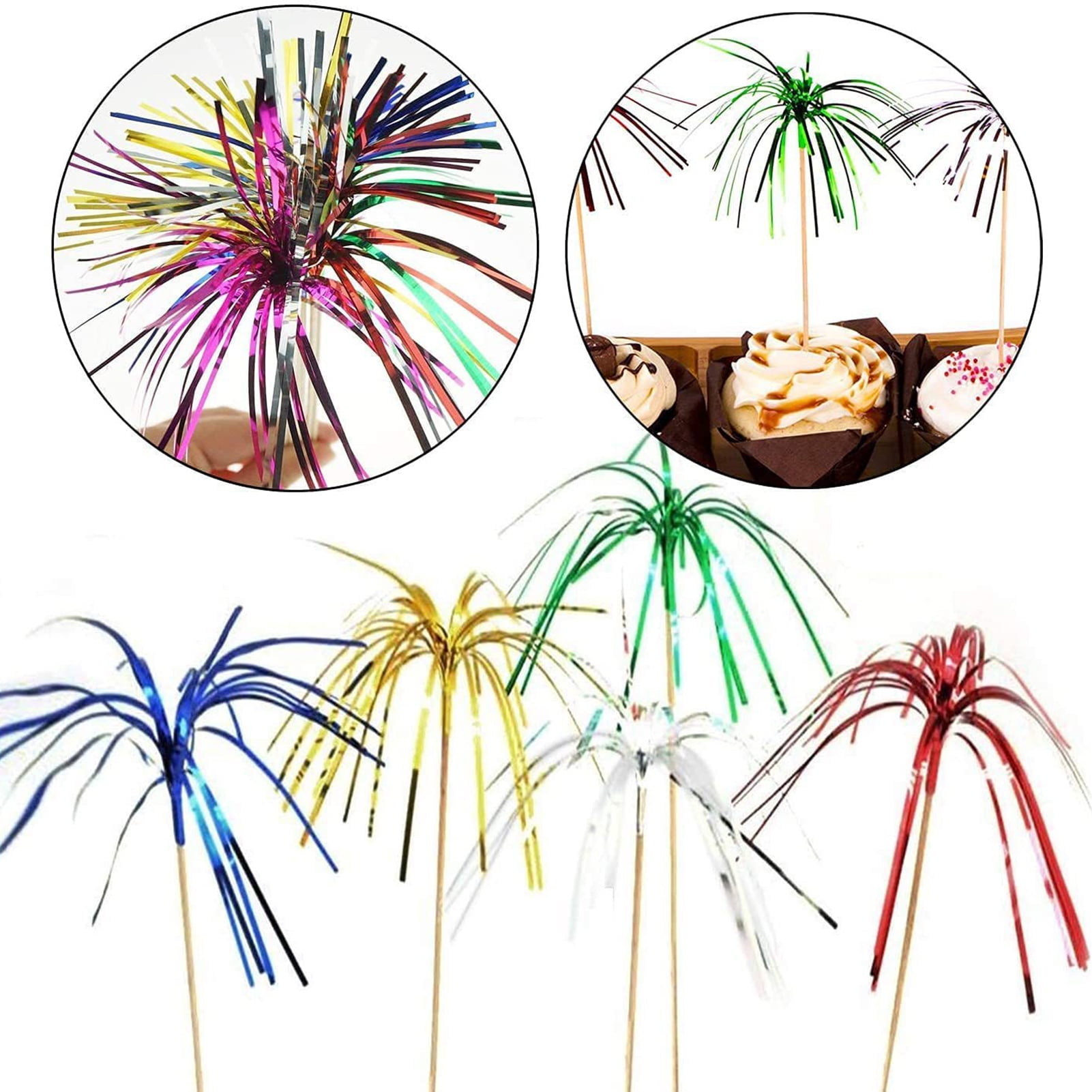 100Pcs Cocktail Picks Ribbon Cocktail Toothpicks Dessert Skewers Drink ...