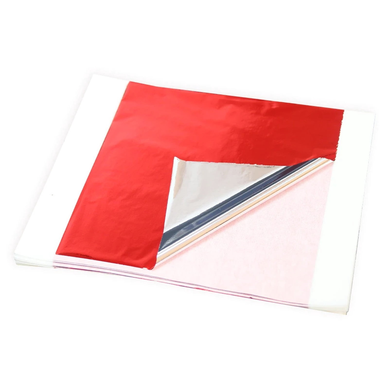 100Pcs Colored Gold Leaf Sheets Silver Glitter Paper Art Crafts For ...
