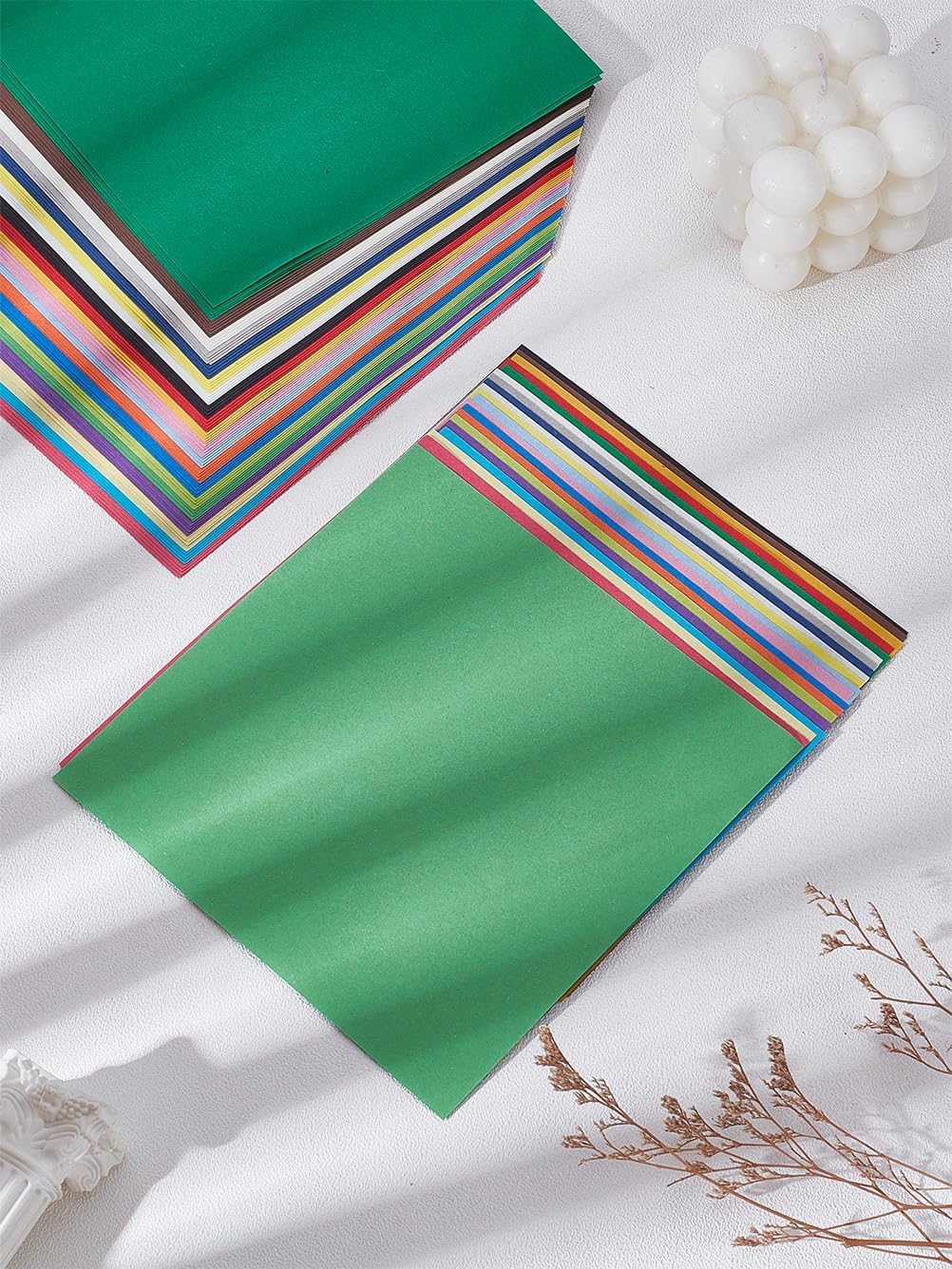 100Pcs Colored Origami Paper Paper Memo Memo Holders Square Double ...