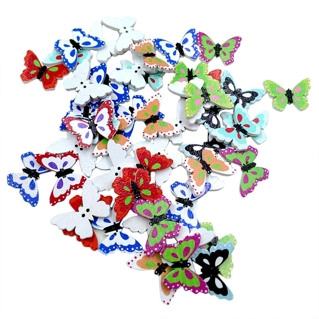 100Pcs Colorful Assorted Butterfly for Sewing and Crafts - Walmart.com