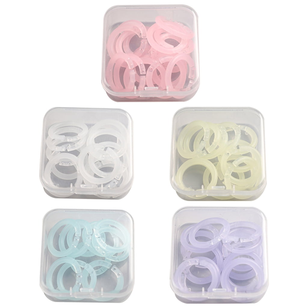100Pcs Colorful Binder Rings 15mm Diameter Book Rings Detachable Binder ...