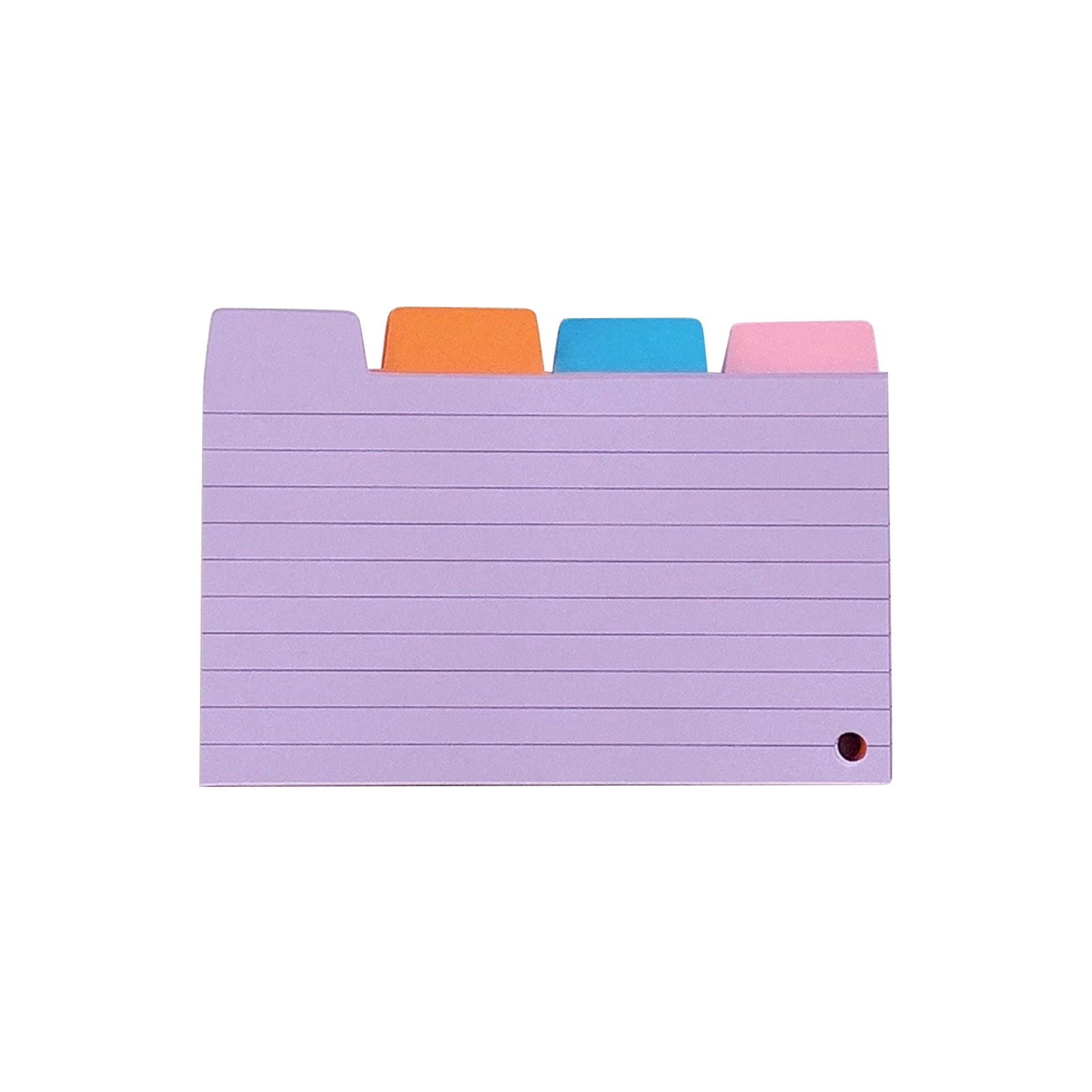 100Pcs Colorful Cards 4 Colors Tabbed Cards, Ruled Revision Cards Note ...