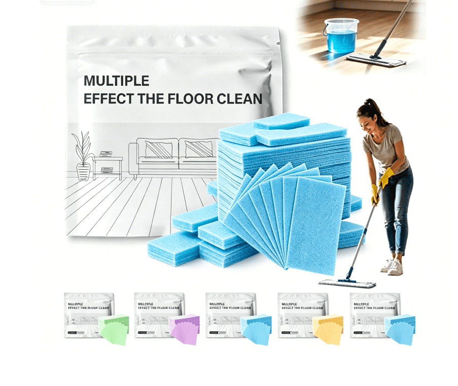 100Pcs Concentrated Floor Cleaning Sheets Floor Cleaning Wipes ...