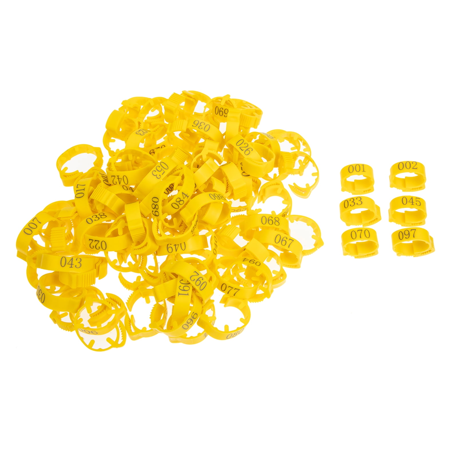 100Pcs Convenient Numbered Chicken Leg Bands Chicken Identification ...