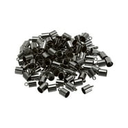 100Pcs Cord End Caps 4.5mm End Cap Barrel Beads Kumihimo End Caps Brass ...