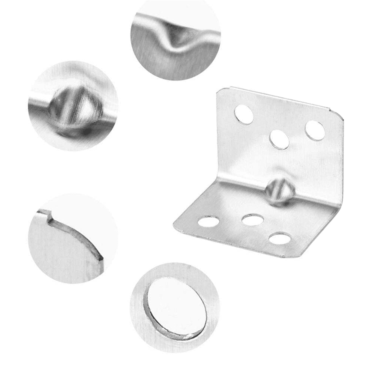 100Pcs Corner Braces Brackets,Stainless Steel Right Angle L Shaped ...
