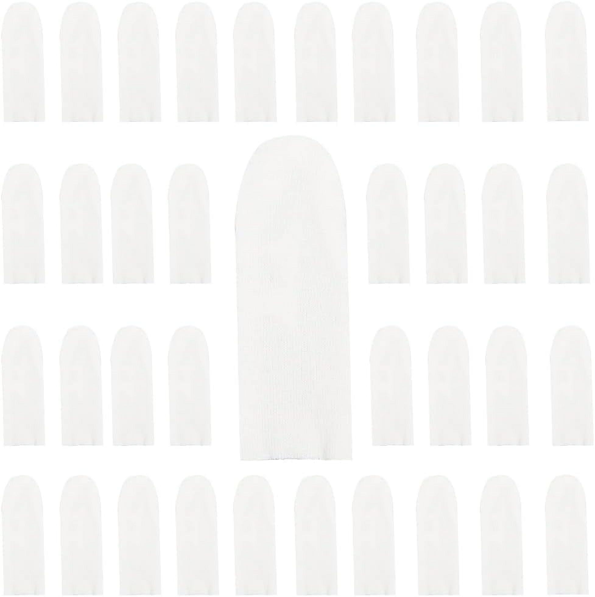 100Pcs Cotton Finger Cots Finger Toe Sleeves Fingertips Protector Cover ...