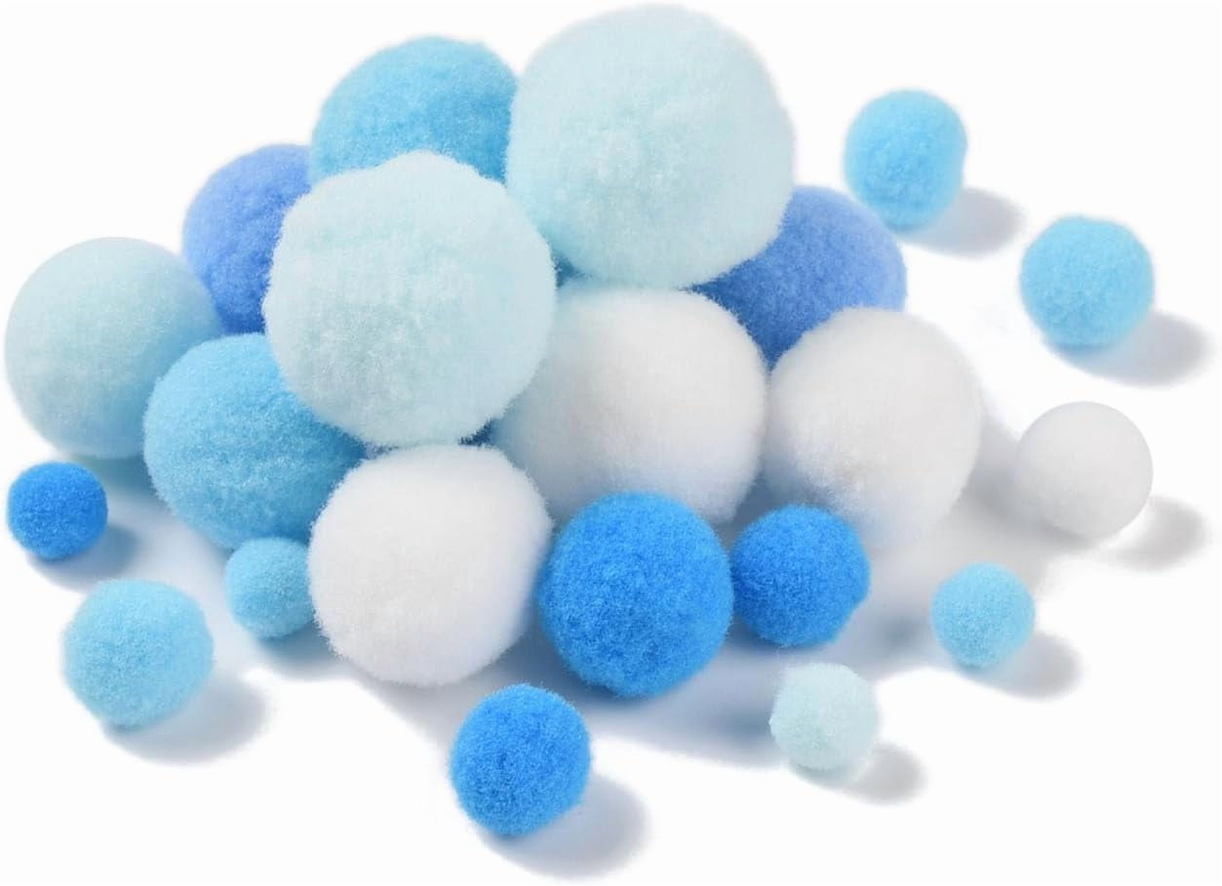 100Pcs Craft Polyester Ball Decoration Light Sky Blue Ball Craft Balls ...