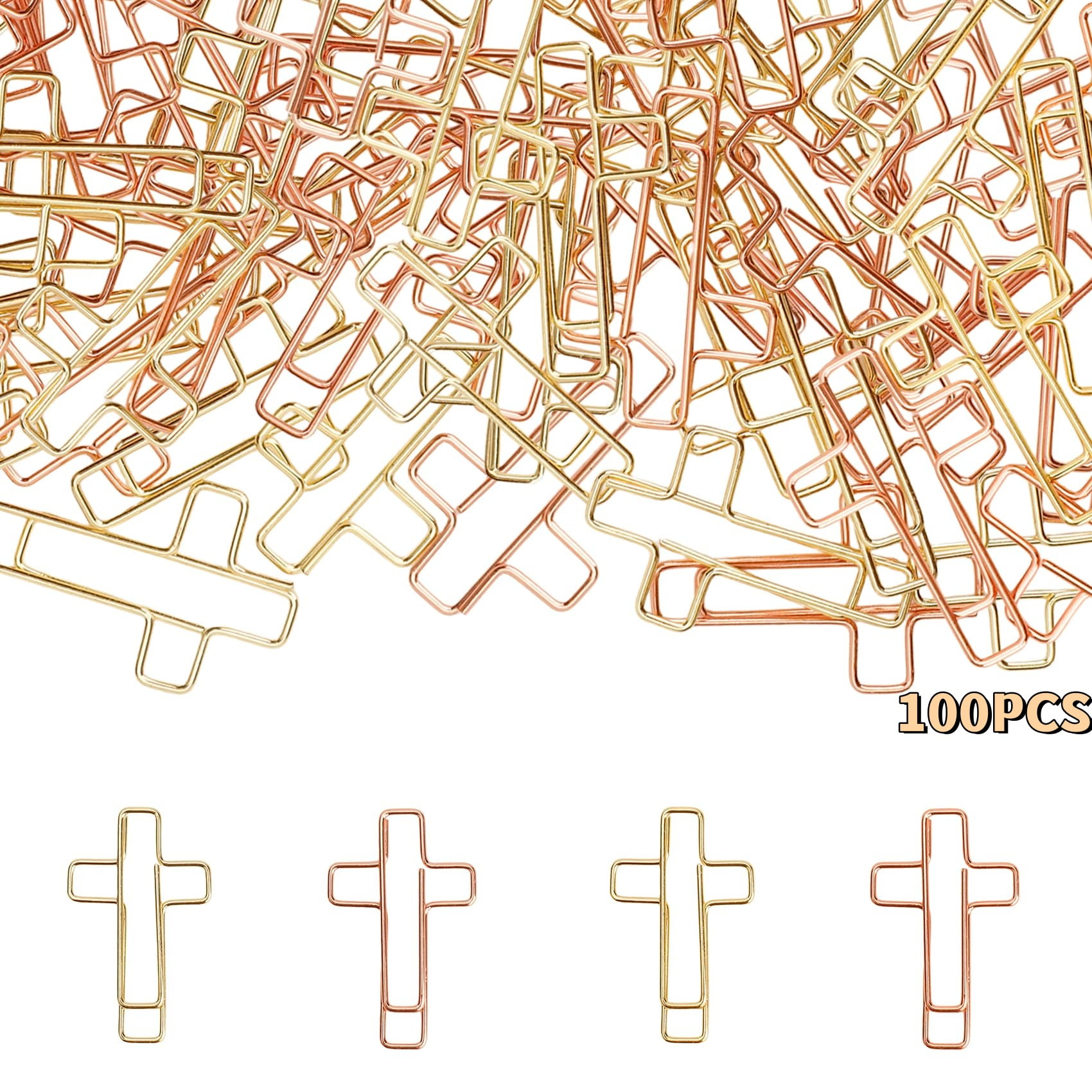100Pcs Cross Paper Clips Bible Bookmark Christian Bookmarks Bible Study ...