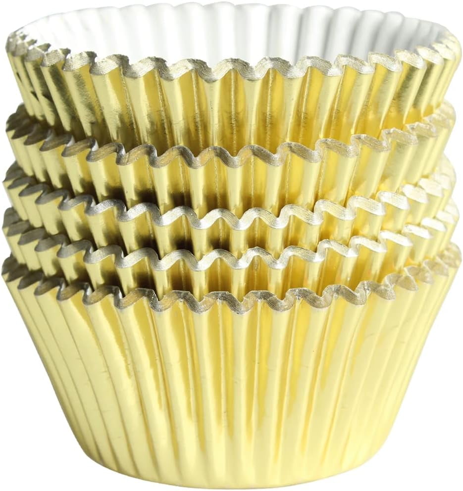 100Pcs Cupcake Paper Baking Cups Wrapper Liners Cake, Foil Cupcake ...