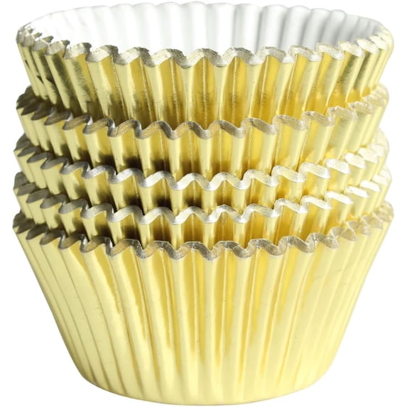 100Pcs Cupcake Paper Baking Cups Wrapper Liners Cake, Foil Cupcake ...