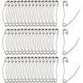 100Pcs Curved Safety Pins Size 3, 2" / 50mm Quilting Basting Pins, Bent ...