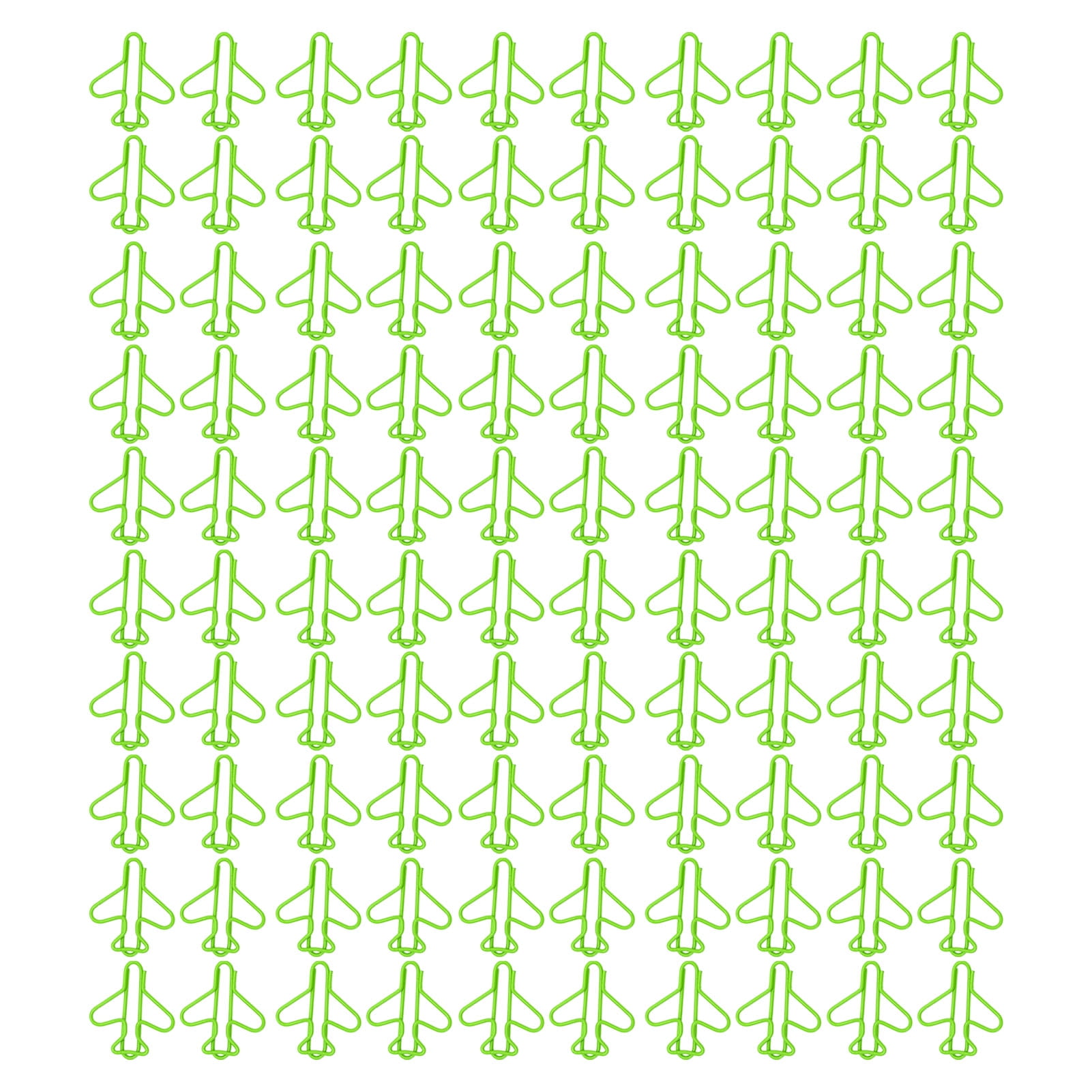 100Pcs Cute Paper Clips Plane Shape Design Covered Wire Bright Color ...