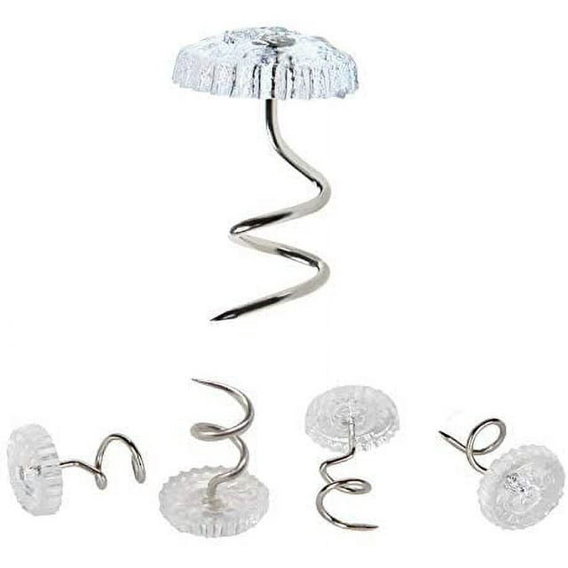 100Pcs DIY Clear Twist Pins Heads Twisty Pin for Upholstery, Slipcovers ...