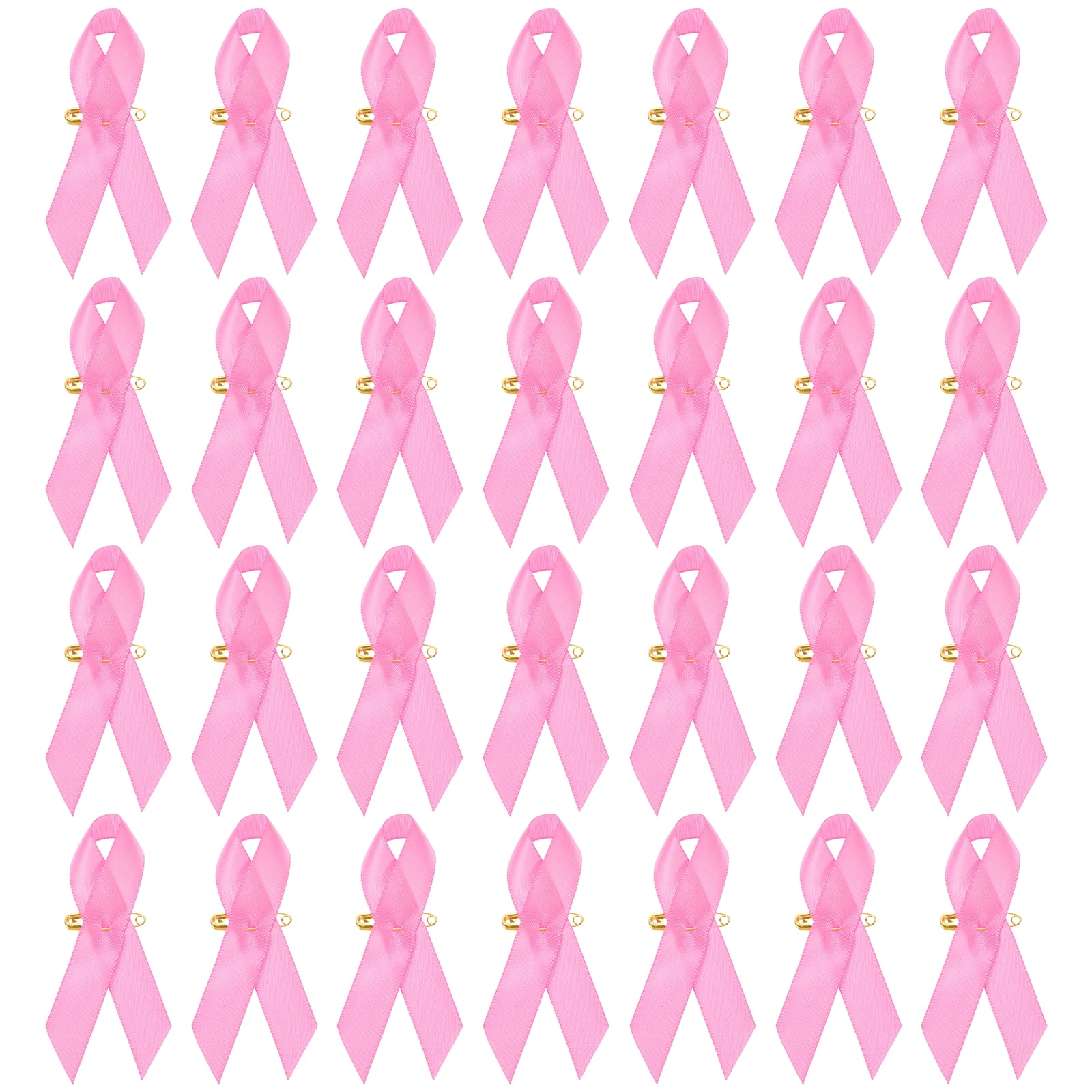 100Pcs Decorative Fundraising Ribbons Removable Breast Cancer Ribbons ...