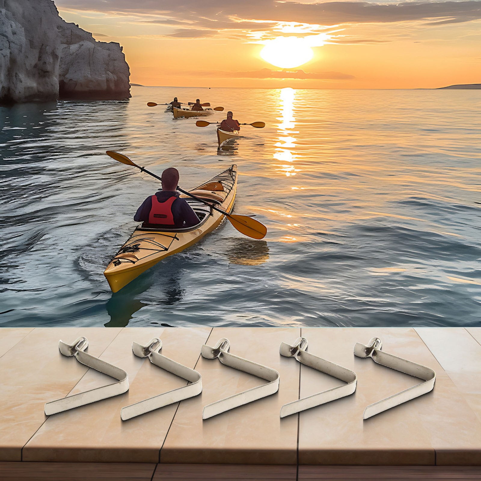 100Pcs Diameter 3Mm Kayak Paddle Tent Awning Pole Push Solid Button ...