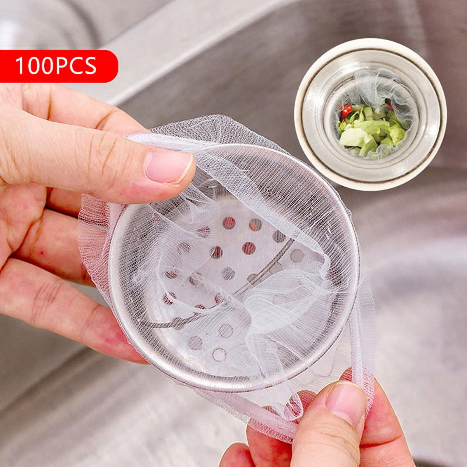 100Pcs Disposable Kitchen Sink Filters Sewer Drain Anti-Blocking ...