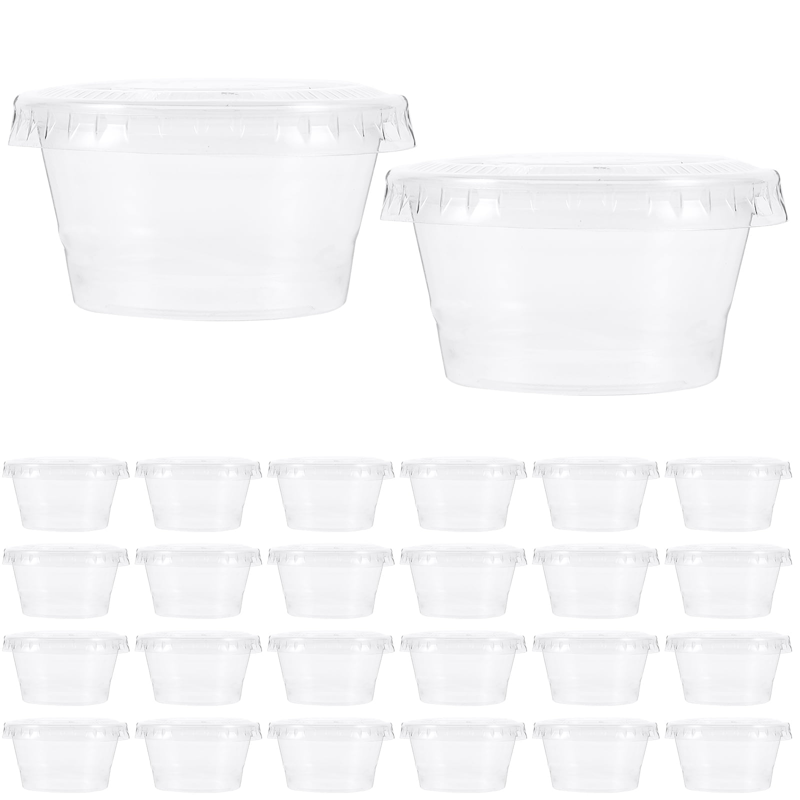 RENACLIPY Leakproof Disposable Sauce Containers Transparent PP for ...