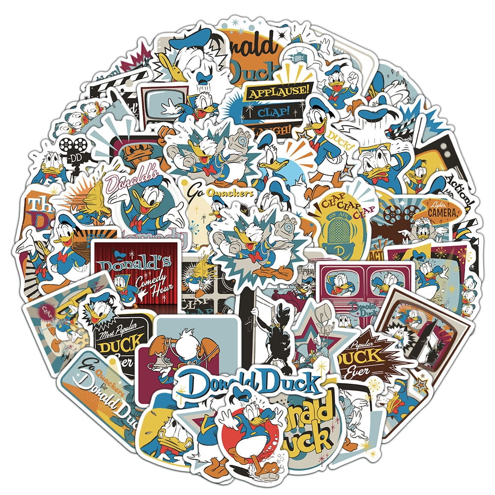 100Pcs Donald Duck Stickers Animation Classic Cartoon Anime Stickers ...