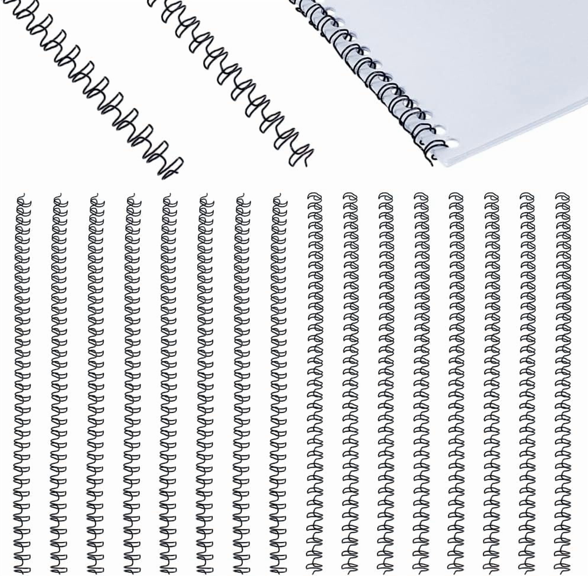 100Pcs Double Loop Binding Wires 34-Loop 3 Holes/Inch Black Binding ...